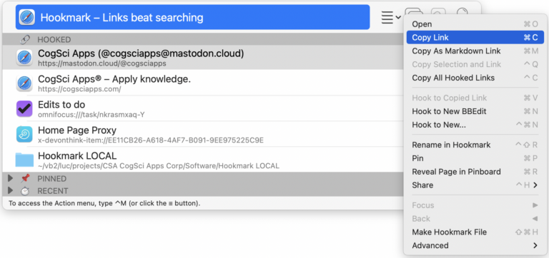 Hookmark – Links beat searching